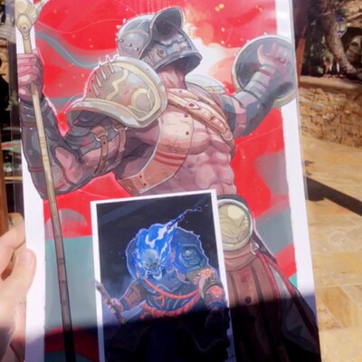 Aramusha Samurai Illustration Art Print Poster - Etsy
