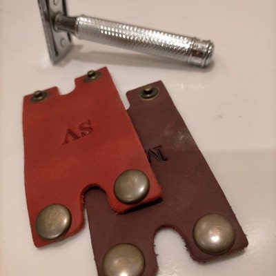 Customized Edge Razor Protector Case, Leather Razor Cover, Handcrafted ...