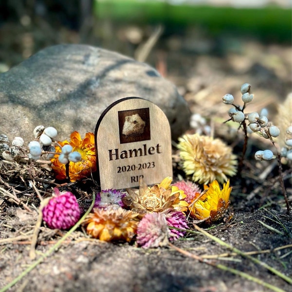 Custom Hamster Grave Stone/ Memorial Grave Marker/ for Hamster Loss ...