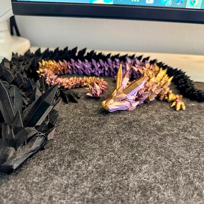Punk Dragon Fidget Toy 3D Printed Articulated Dragon - Etsy