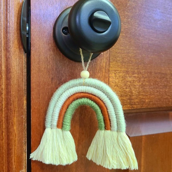 Halloween Macrame Rainbow Ghost and Pumpkin Shelf Sitters, Individual ...