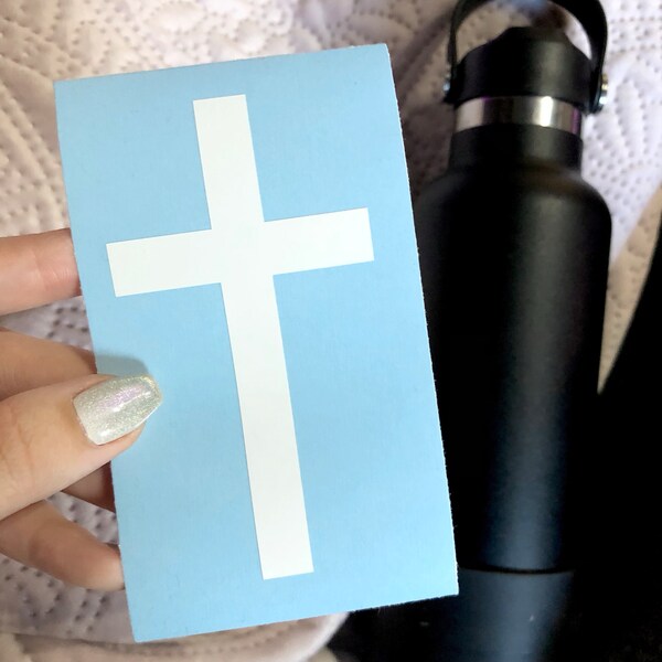 Cross Sticker Religious PICK SIZE COLOR Vinyl Decal Car Bumper Wall ...