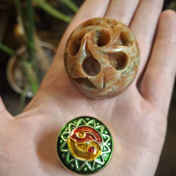 Solid Perfume, Tiny Decorative Brass Sample Container With Lid ...
