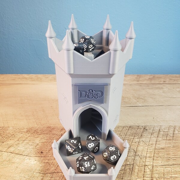 Dungeon and Dragons Double Layer Dice Box Multi Dice Storage 8 Sets Handmade RPG Felt Lining ...