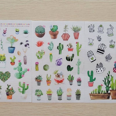 Foliage Sticker Set, Green Leaf Planner Stickers, Leafy Plant Stickers ...