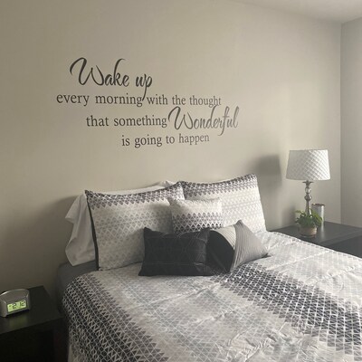 Bedroom 'wake Up' Wall Art Quote, Modern Transfer, PVC Decal, Room ...