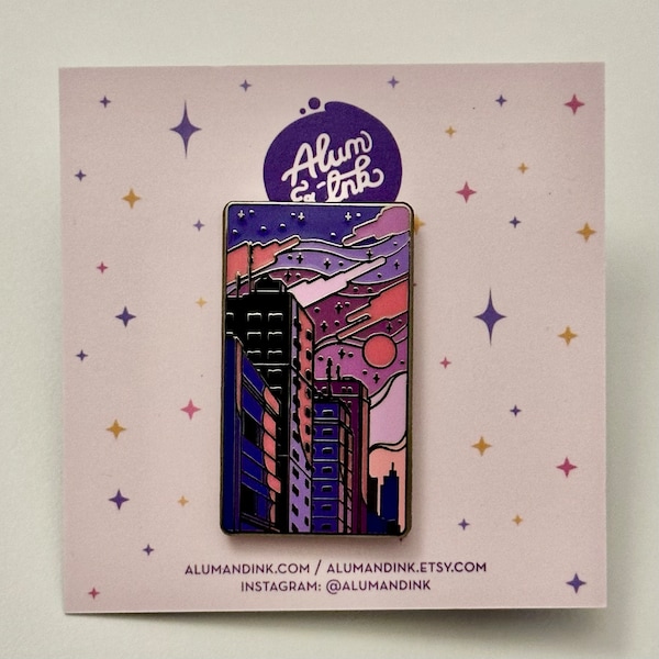 Halcyon Sunset Enamel Pin - Etsy