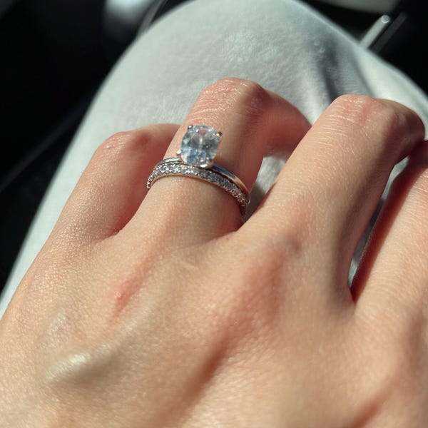 Infinity Oval Engagement Ring Halo Wedding Ring Unique Bridal ...