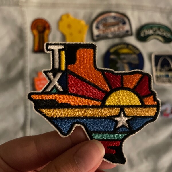 TEXAS- Embroidered Iron on Patch - Etsy