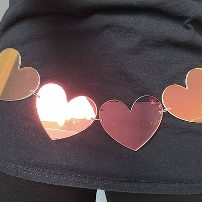 Heart Waist Chain/ Rave Belt/ Accessories for Music Festivals/ Rave ...