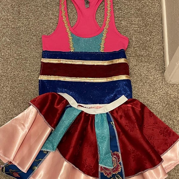 Mulan Warrior Inspired Running Performance Fabric Costume Skirt/costume ...