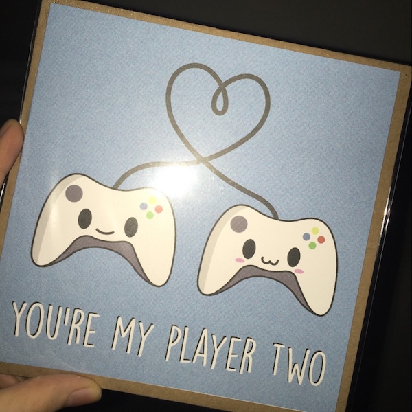 Cute Card Player Two Funny Greeting Card for Boyfriend Card for ...