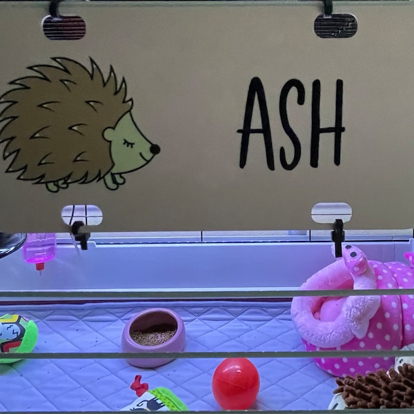 Personalized Hedgehog Name Plate / Hedgehog Sign / Cage Accessory ...