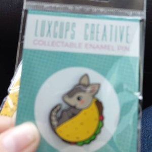 Tacodillo Pin Armadillo Pin Taco Pin Mexican Food Pin Kawaii Animal Pin ...