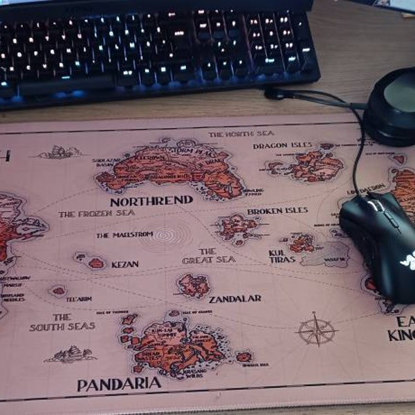 The Lord of the Rings Map Desk Mat - Middle-earth Gaming Mouse Pad, XL ...