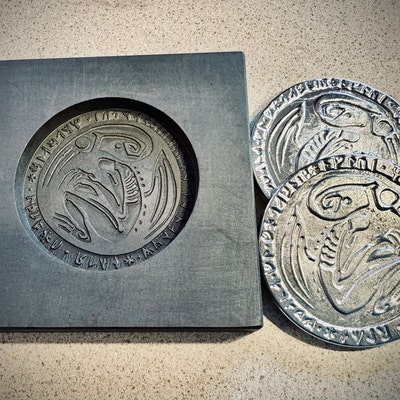 CUSTOM GRAPHITE MOLD Moulds for Silver Copper Gold Coin Jewelry Glass ...