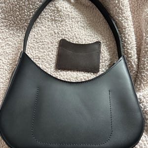 Leather Half-moon Bag, College Bag for Women, Shoulder Bag Minimal ...