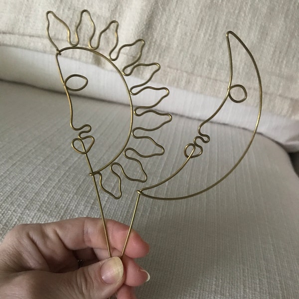 Sun and Moon Plant Trellis for Indoor Plant / Wire Trellis /plant Stake ...