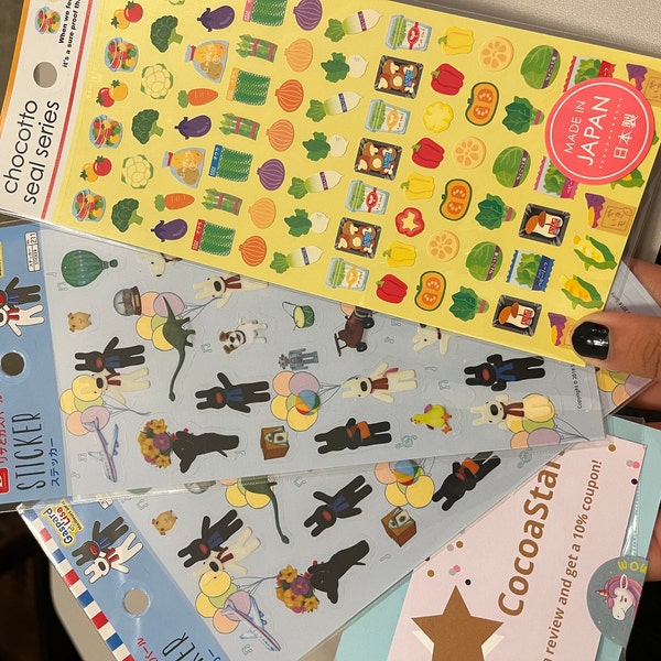 Yummy Sticker,daiso Sticker_snack Red /pack Drink Yellow /cafe Green ...