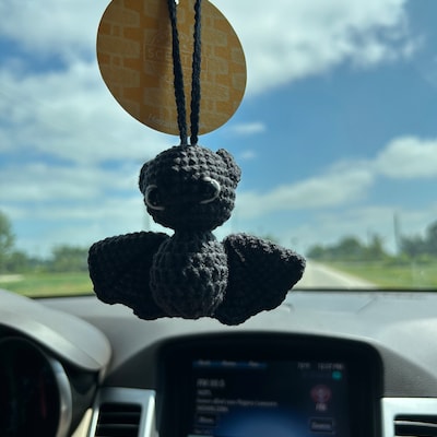 Goth Car Accessory Bat Plush Rear View Mirror Accessory for - Etsy