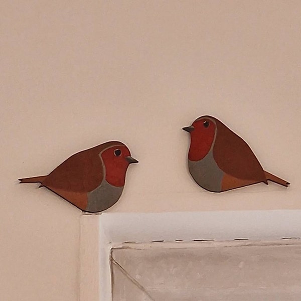 A Pair of Handmade Wooden Black-capped Chickadee Bird Door Toppers - Etsy