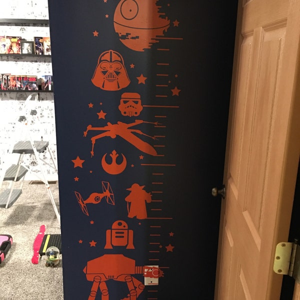 Star Wars Inspired Grow Chart Decal, Child Growth Chart, Mandalorian ...
