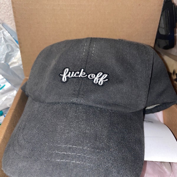 Baseball Hat W. Embroidered Quote - Choose Patch & Cap Color! Dad ...