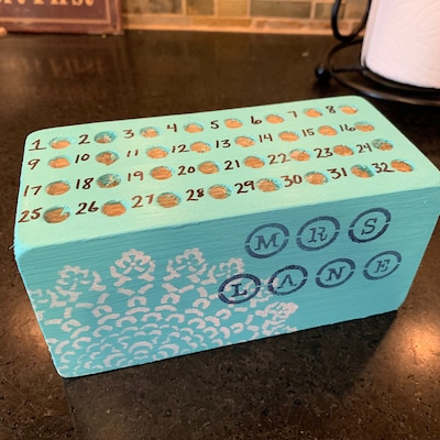 Unfinished Pencil Block, 32 Hole Pencil Holder, 3/8 Diameter Hole ...