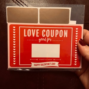 Scratch-off Love Coupons Scratch off Voucher Valentines Gift for Her ...