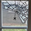 Spider Web Stained Glass, Window Cling , Halloween Decoration, Hand ...