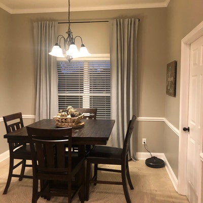 Linen Curtain Panel-linen Drape-washed Linen Drape in Ligth Grey Color ...