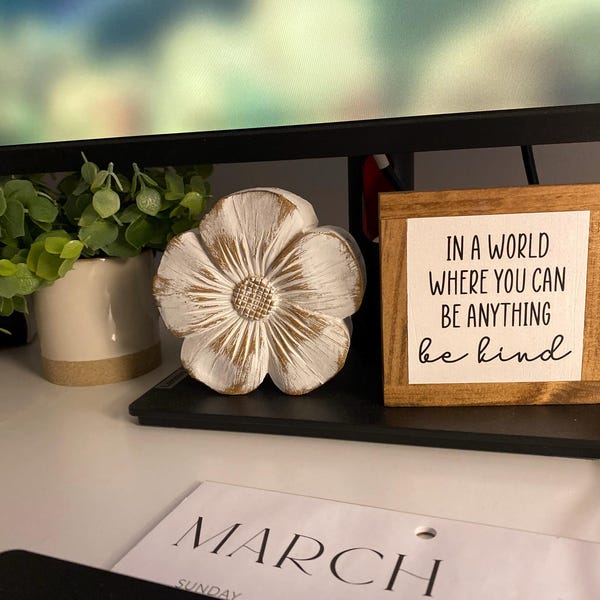 Be Kind Wood Sign, Kindness Decor, BE KIND Sign, Bookshelf Sign, Office ...