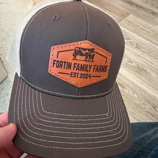 Custom Richardson 112 Laser Engraved Leather Patch Hat- Personalized ...