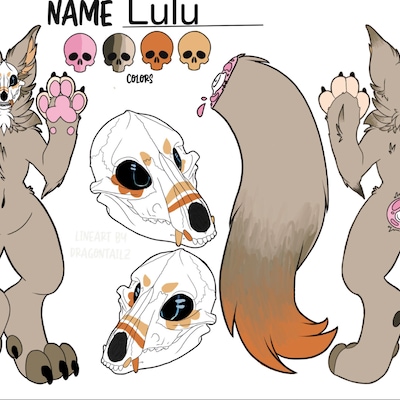 Skull Dog Reference Sheet - Etsy