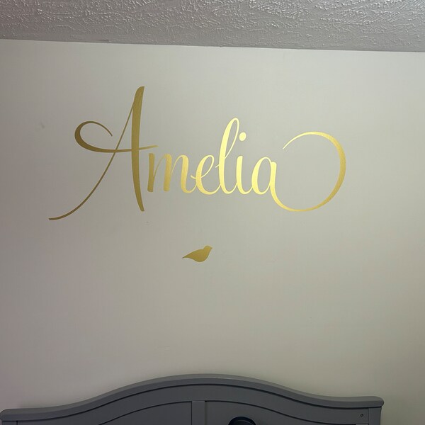 Personalized Name Wall Decal - Custom Wall Sticker, Baby Above Crib or ...