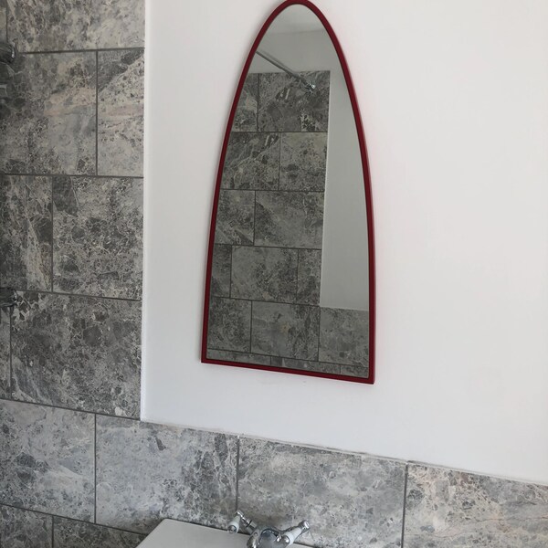 Pill Shaped Mirror Vertical Oval Mirror Minimalist Wall Mirror Capsule ...