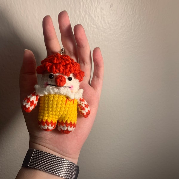 Clown Crochet Keychain, Cute Clown Keychain, Fun Gifts, Cute Gifts ...