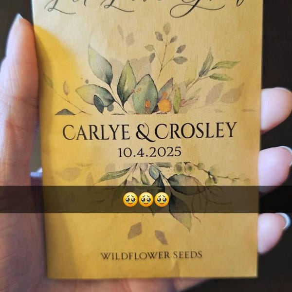 Wildflower Seed Packet Wedding Favors With Seed Included Personalized ...