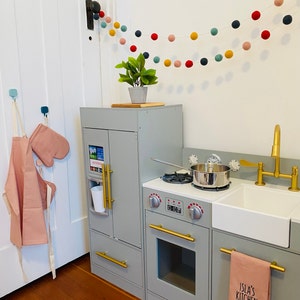 Boho Rainbow Kids Kitchen Accessories Pretend Play Toy Oven - Etsy