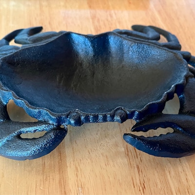 Realistic Blue Crab Polyresin Secret Trinket Jewelry Box With Hinged ...