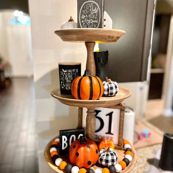 SPOOKY Halloween Tier Tray Set - Etsy