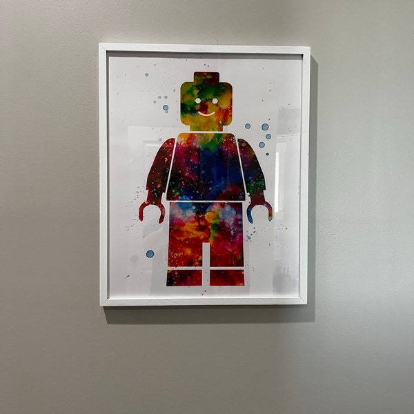 Lego Man Watercolor Giclée Print – Nursery Wall Art - Etsy
