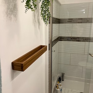 Floating Wood Box Shelf Bathroom Shelf Organizer Wall - Etsy