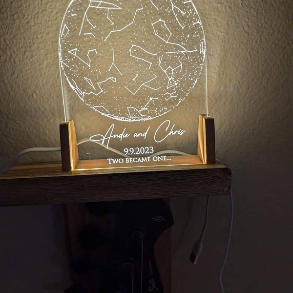 Custom Star Map by Date, Personalized Constellation Map, Star Map Night ...