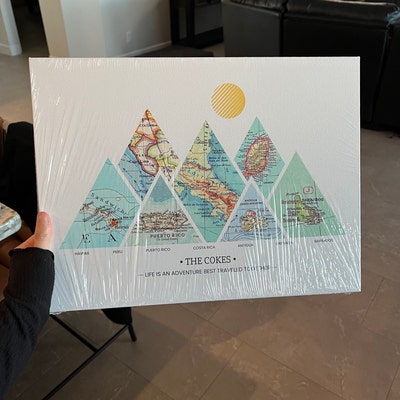 Personalized Milestones Map™ Housewarming Gift, Moving Gift 3-13 ...