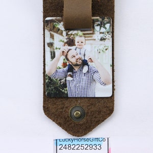 Man Accessory Leather Keychain With Photo Unique Photo Gift - Etsy
