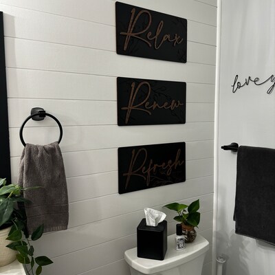 3D Restroom Sign With Pets Restroom Sign for Veterinarian Office Gift ...