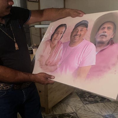 Custom Memorial Portrait Pictures With Deceased Loved One Incorporating ...