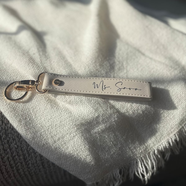 Personalized Wristlet Keyring, Custom Strap Key Ring, Bridesmaid ...