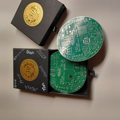 Premium Genuine Circuit Board Coasters With Box Gamer Desk Steampunk ...